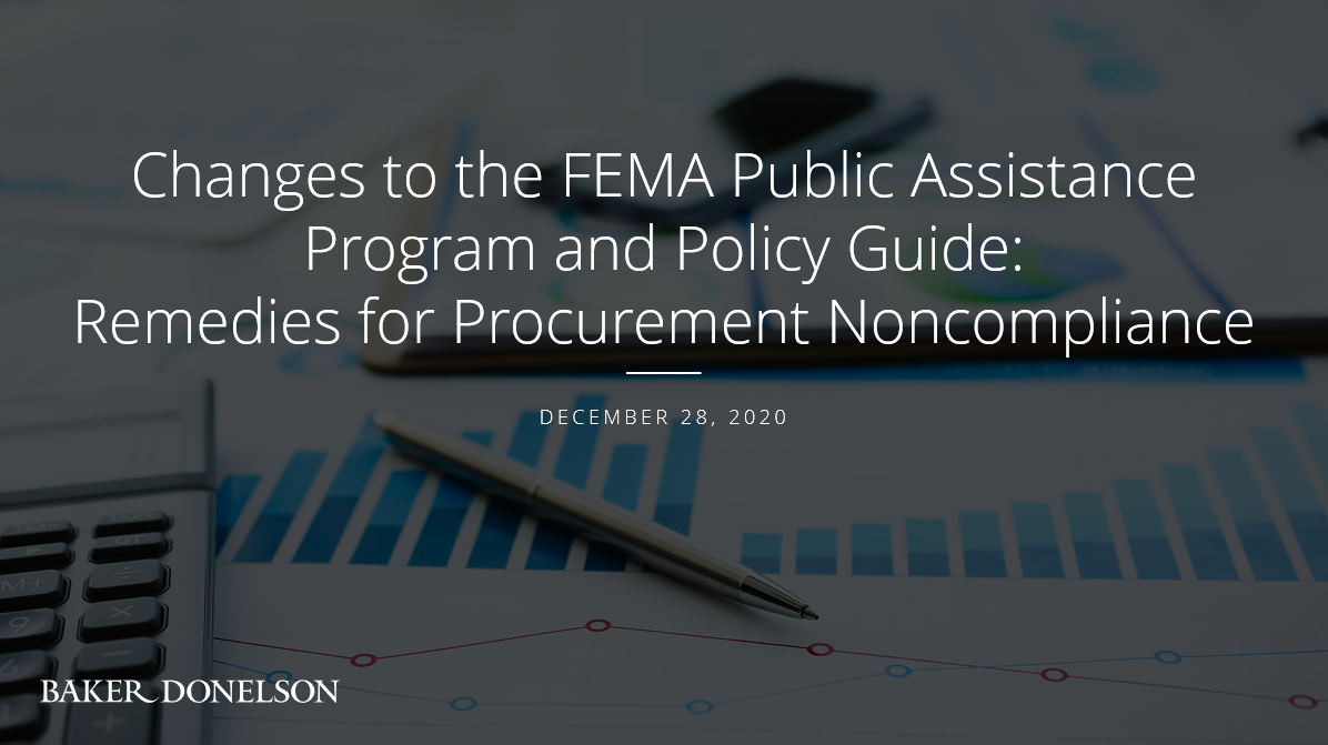 Changes to the FEMA Public Assistance Program and Policy Guide ...