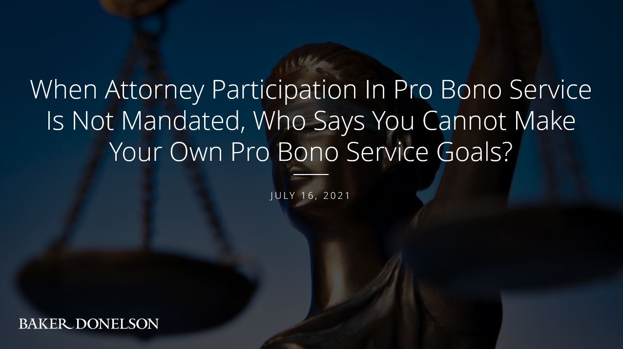 When Attorney Participation In Pro Bono Service Is Not Mandated, Who ...