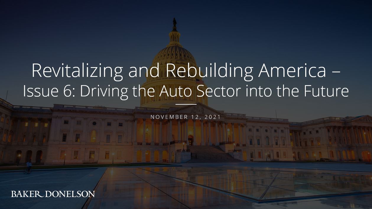 Revitalizing and Rebuilding America – Issue 6: Driving the Auto Sector ...