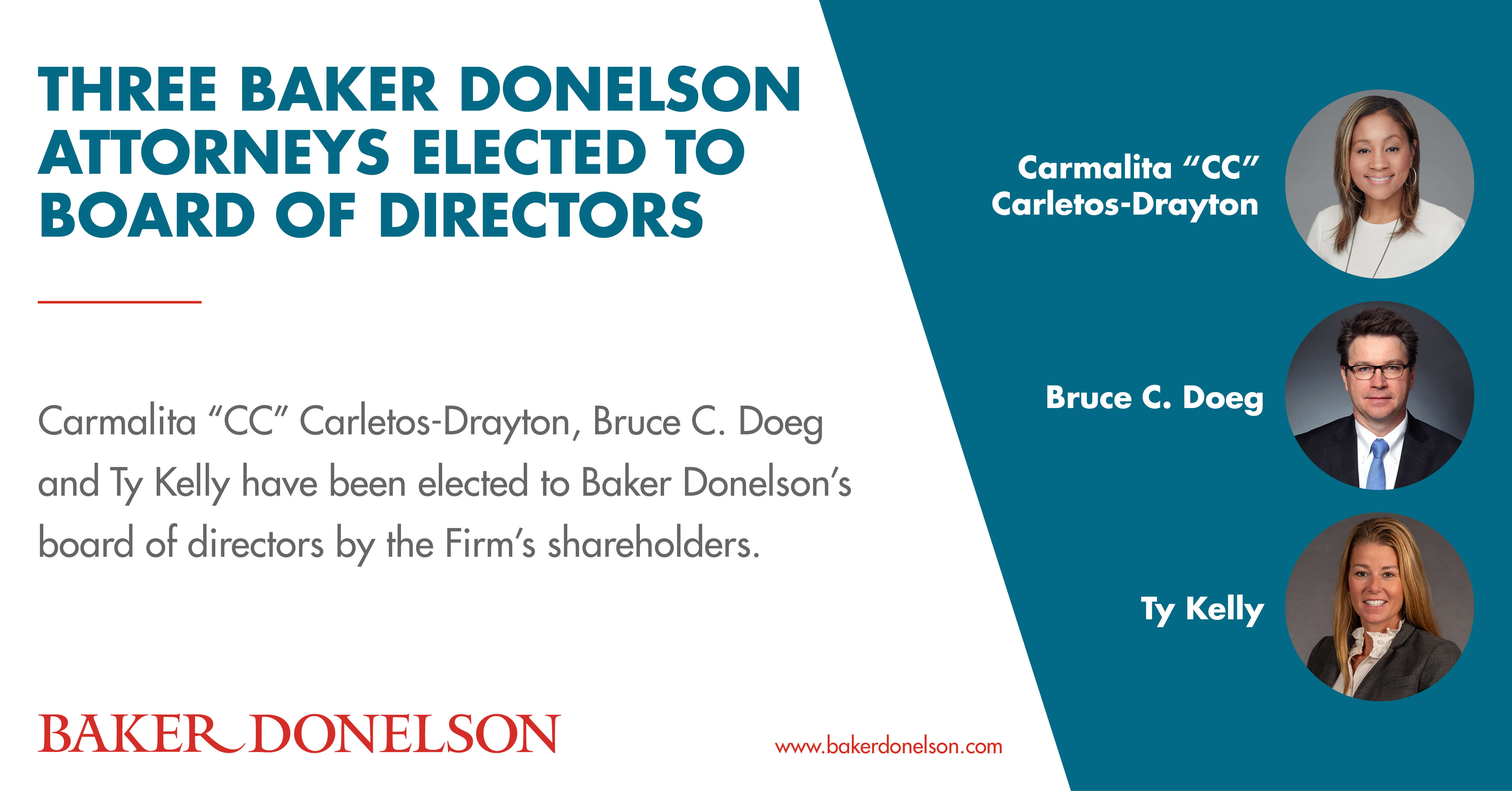 Three Baker Donelson Attorneys Elected to Board of Directors | Baker ...