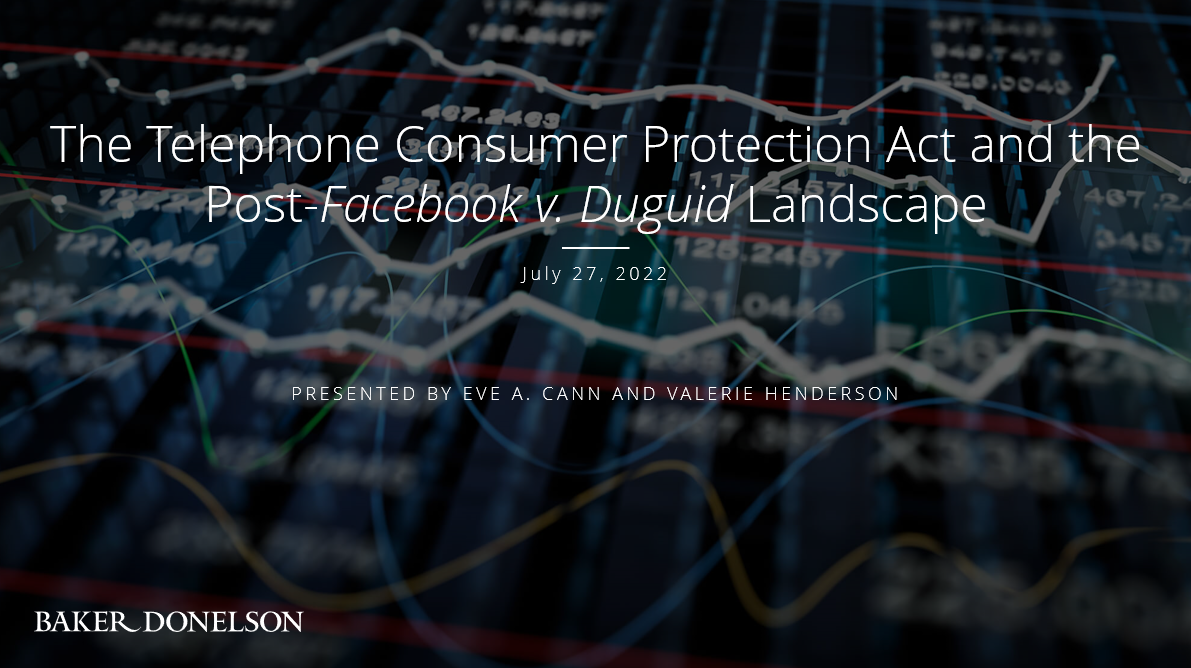 The Telephone Consumer Protection Act and the Post-"Facebook v. Duguid ...