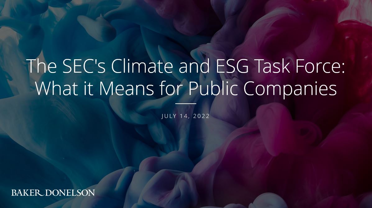 The SEC's Climate and ESG Task Force: What it Means for Public ...