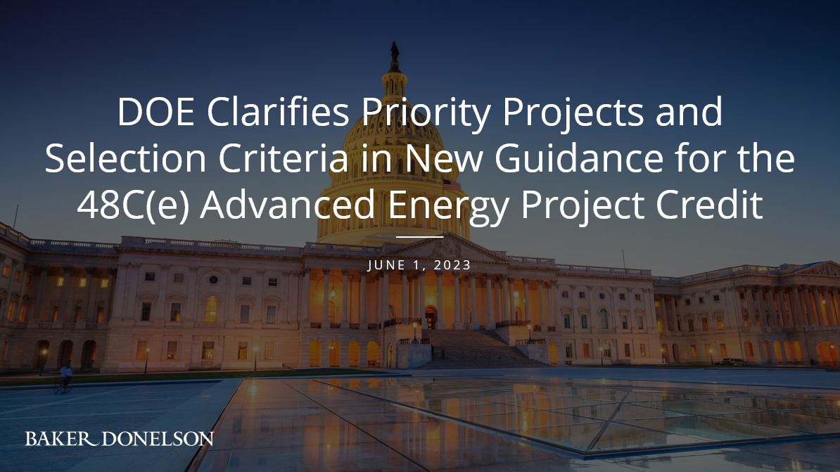 DOE Clarifies Priority Projects and Selection Criteria in New Guidance ...