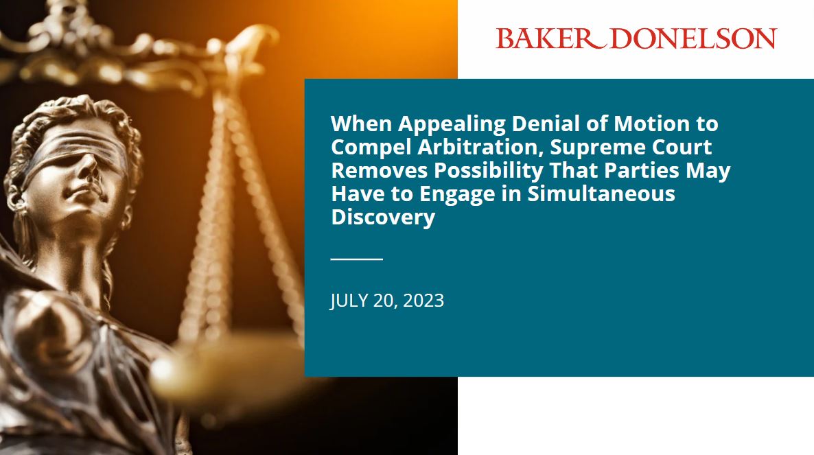 When Appealing Denial of Motion to Compel Arbitration, Supreme Court ...