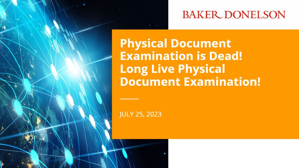 Physical Document Examination is Dead! Long Live Physical Document ...