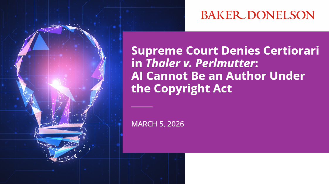 Supreme Court Denies Certiorari in Thaler v. Perlmutter: AI Cannot Be ...
